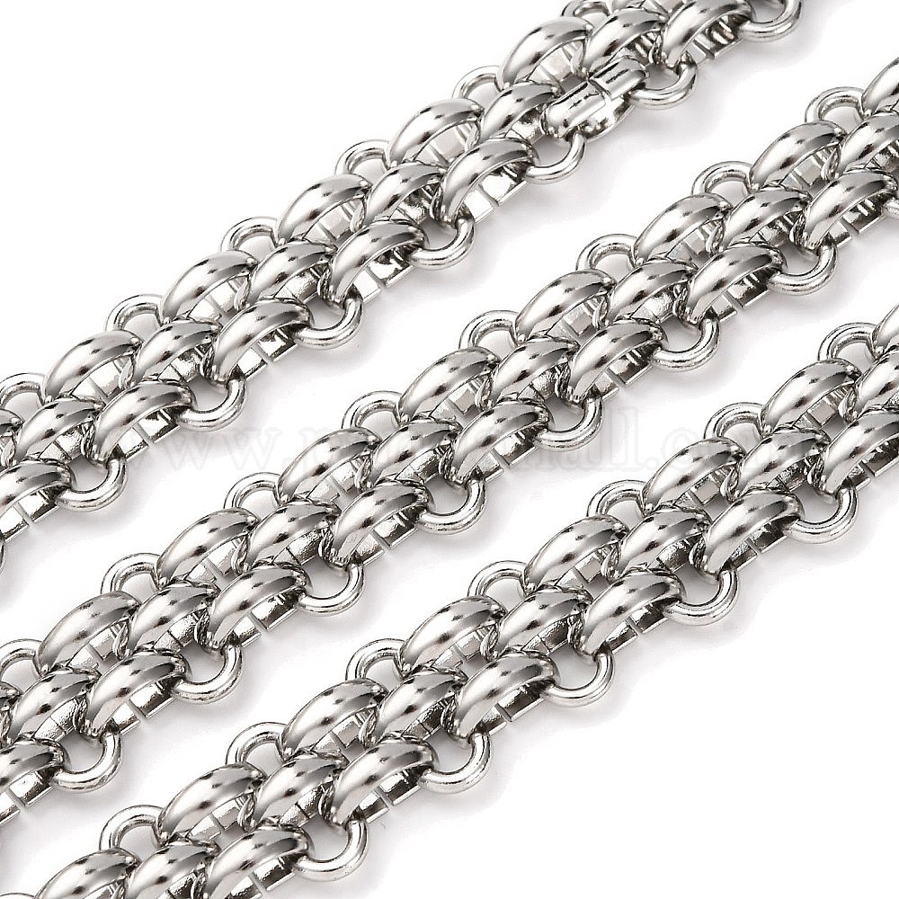 Wholesale 304 Stainless Steel Woven Link Chains - Pandahall.com