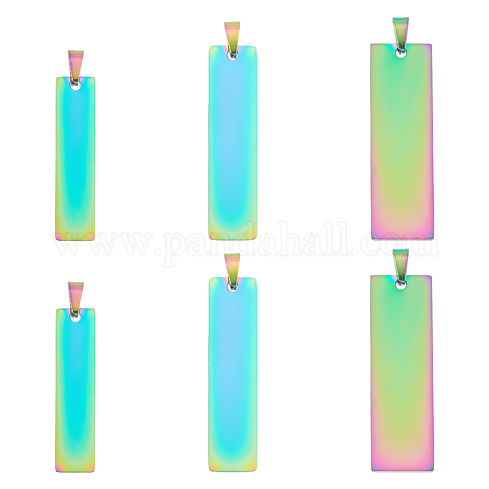 Wholesale 6Pcs 3 Size PVD Vacuum Plating 304 Stainless Steel Pendants ...