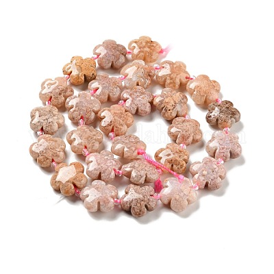 Wholesale Natural Pink Ocean Jasper Ocean Agate Beads Strands Pandahall