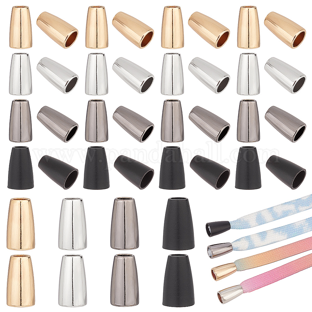Wholesale 80Pcs 4 Colors Alloy Cord Ends - Pandahall.com