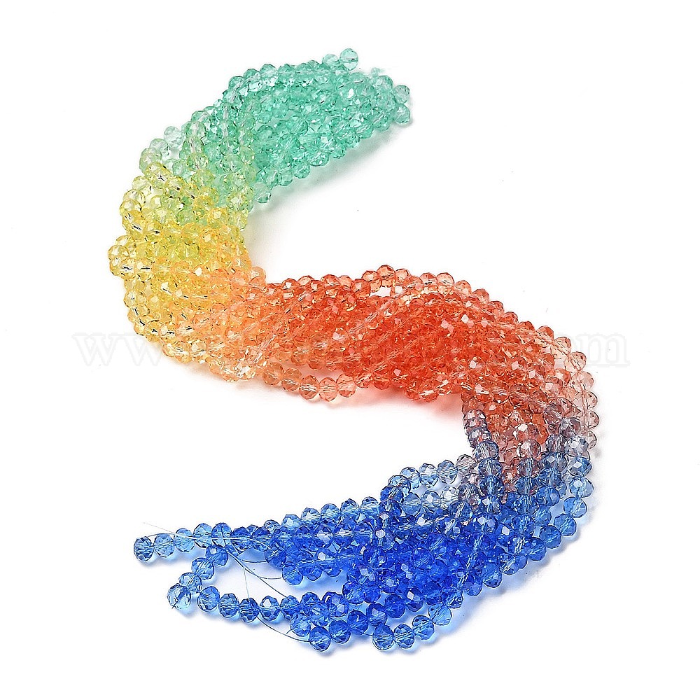Wholesale Transparent Painted Glass Beads Strands - Pandahall.com