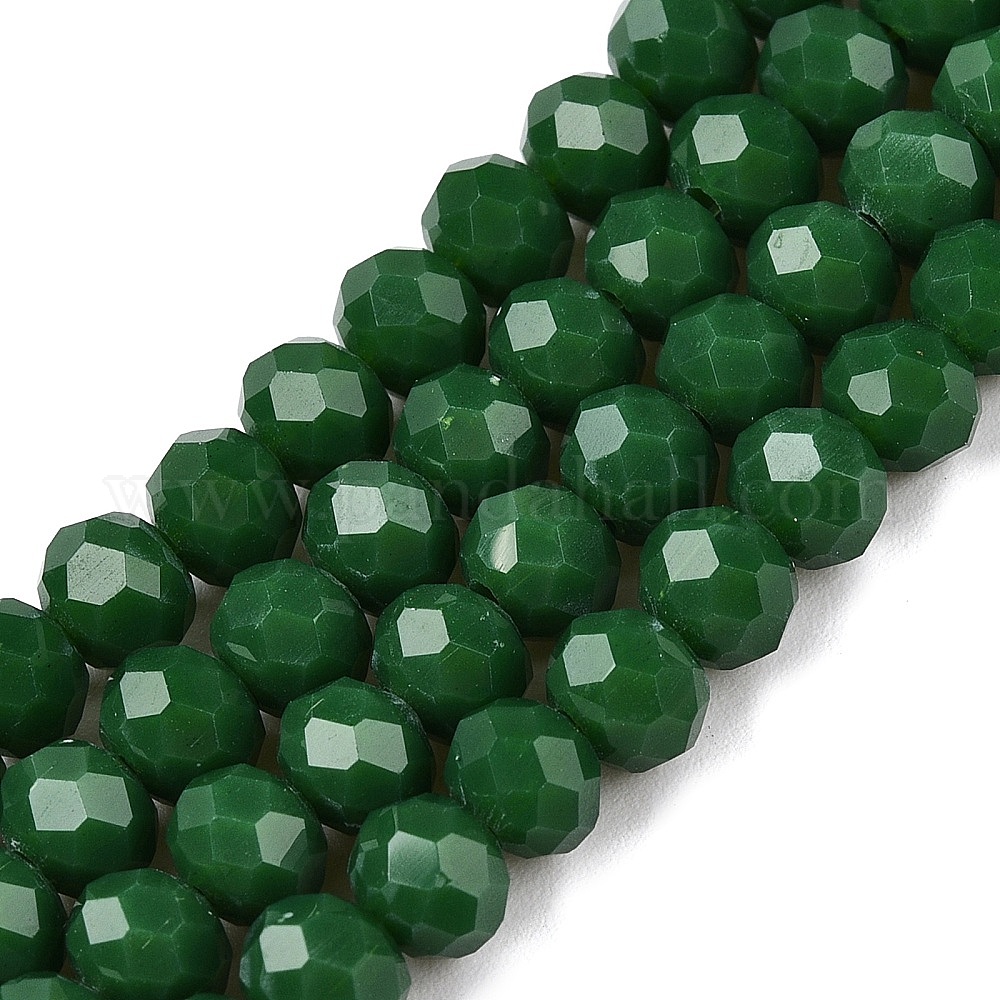 Wholesale Opaque Solid Color Imitation Jade Glass Beads Strands ...