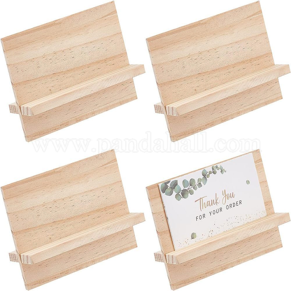 Wholesale Rectangle Wood Name Card Holder - Pandahall.com