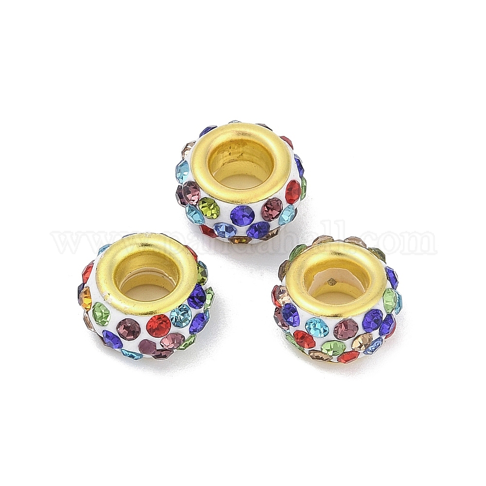 Wholesale Alloy Rhinestone Clay Pave Beads - Pandahall.com
