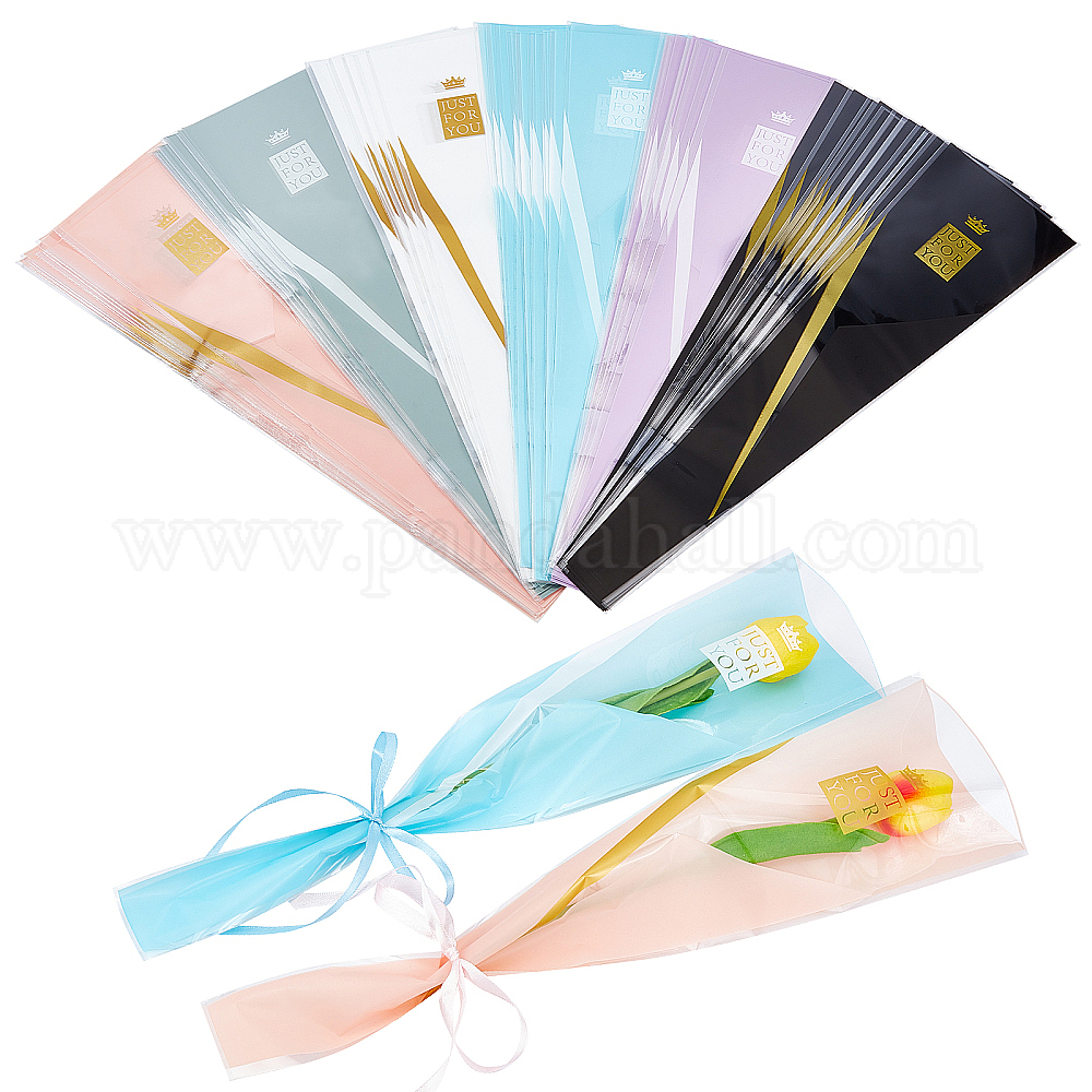 Wholesale 120Pcs 6 Colors OPP Gift Bags - Pandahall.com