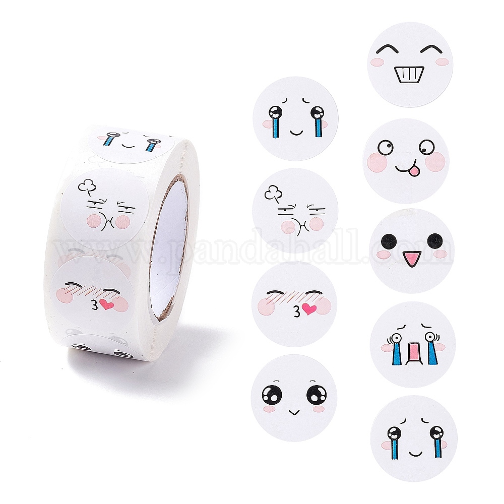 Wholesale Cartoon Expression Paper Stickers - Pandahall.com