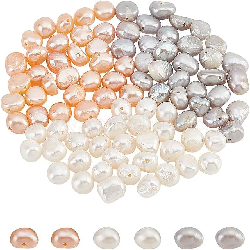 Wholesale 36Pcs 3 Colors Dyed Natural Cultured Freshwater Pearl Beads ...
