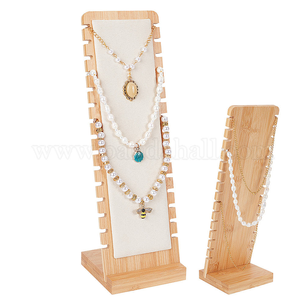 Wholesale Detachable Wood Slant Back Necklace Display Stands ...