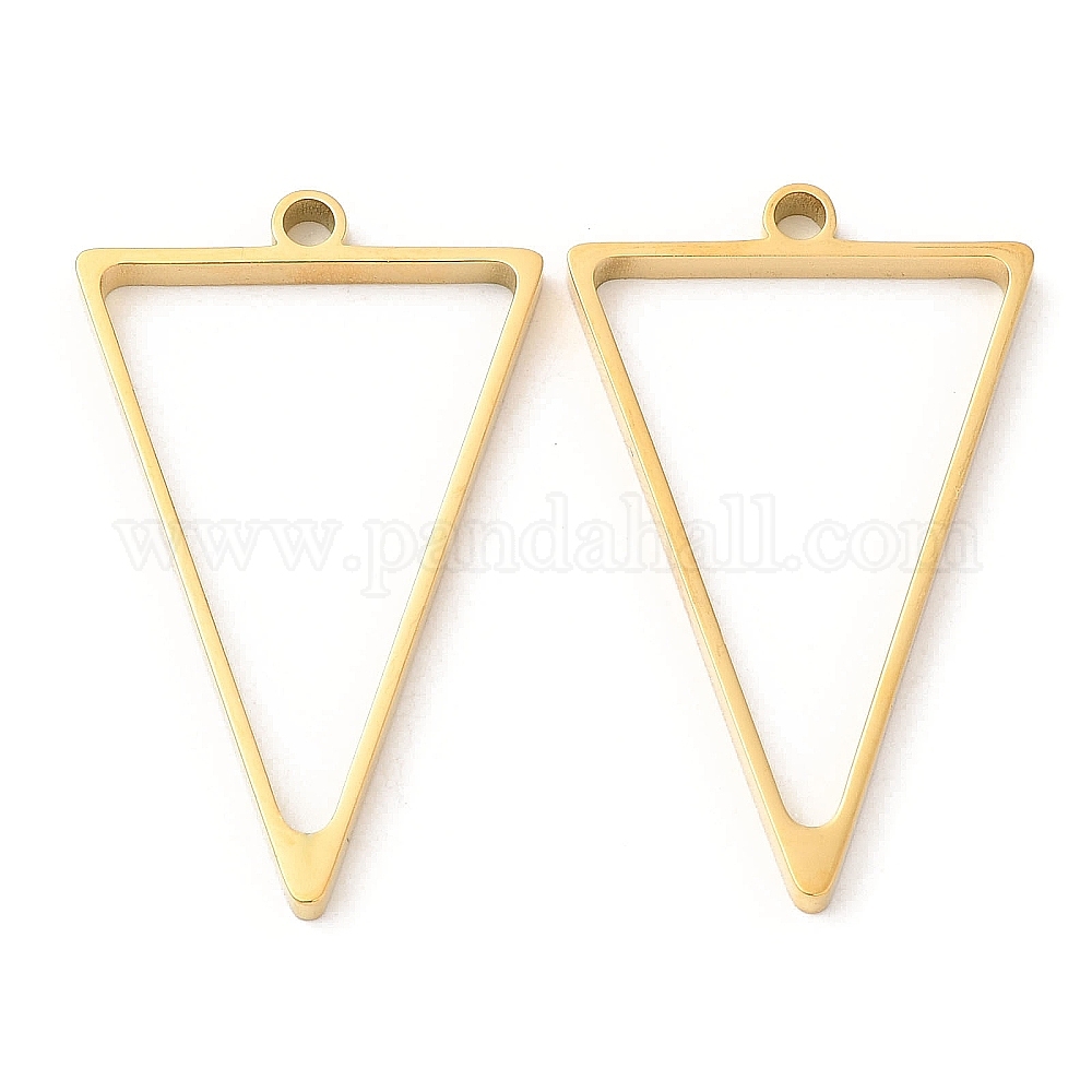 Wholesale 304 Stainless Steel Open Back Bezel Triangle Pendants - Pandahall.com