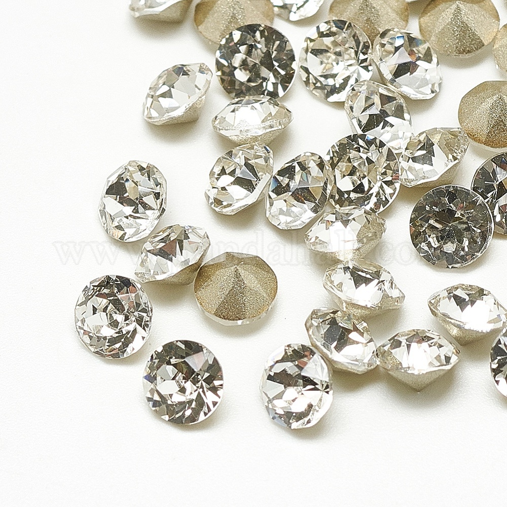 Wholesale Pointed Back Glass Rhinestone Cabochons - Pandahall.com