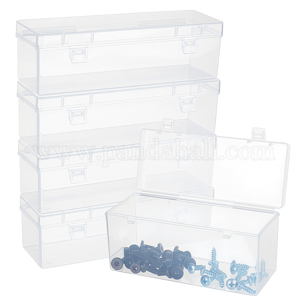 Wholesale Translucent Plastic Mini Tool Storage Boxes with Hinged Lid ...