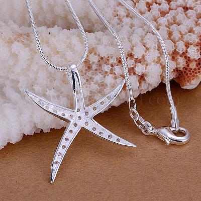 Wholesale Brass Cubic Zirconia Starfish Pendants - Pandahall.com