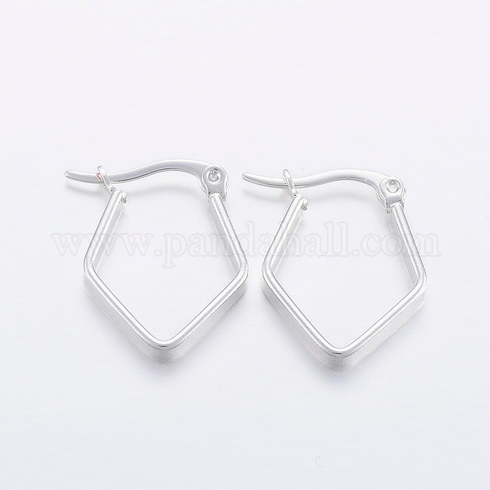Wholesale 304 Stainless Steel Hoop Earrings - Pandahall.com