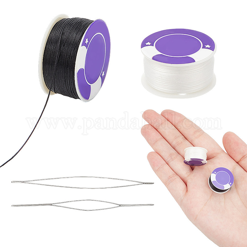 Wholesale 2 Rolls 2 Colors Special Coated Polyester Beading Threads - Pandahall.com