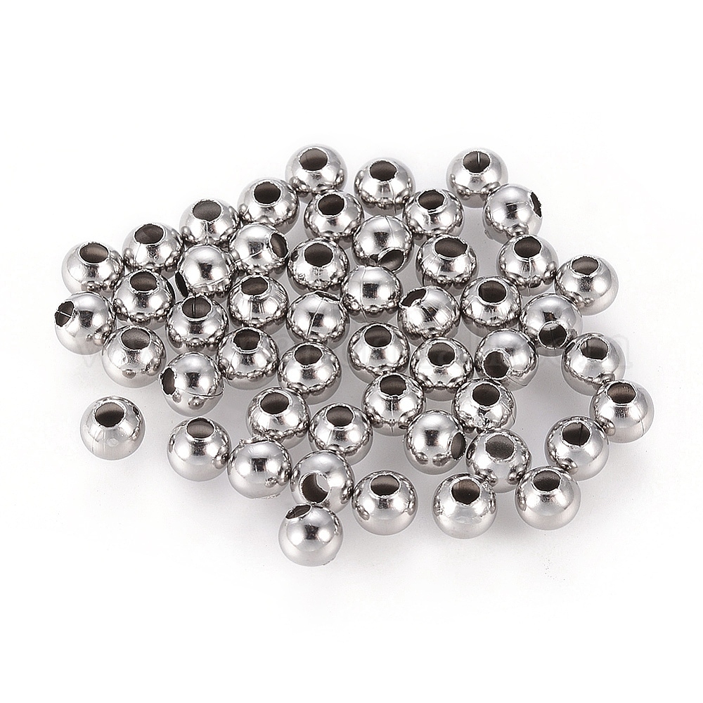 Wholesale Non-Tarnish 304 Stainless Steel Round Seamed Beads ...