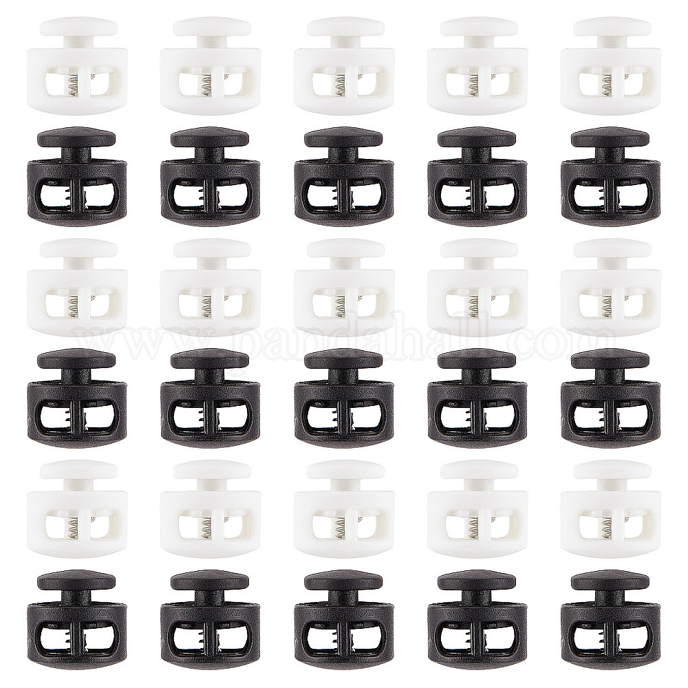 Wholesale 40Pcs 2 Colors Plastic Spring Cord Locks - Pandahall.com