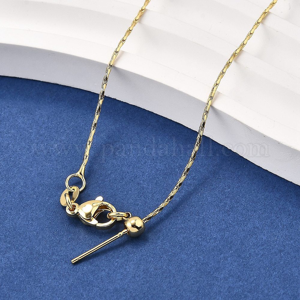 Wholesale 1MM Brass Boston Link Chain Adjustable Slider Necklaces ...