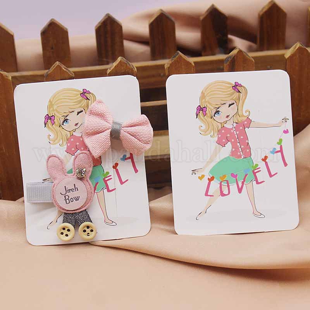 Wholesale Rectangle Paper Hair Clip Display Cards - Pandahall.com