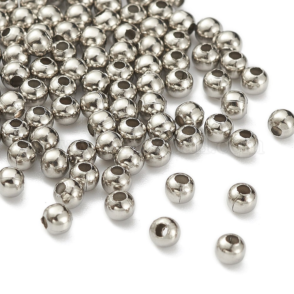 Wholesale Non-Tarnish 304 Stainless Steel Round Seamed Beads ...