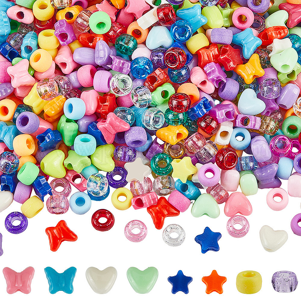 Wholesale 5 Styles Plastic Beads Pandahall