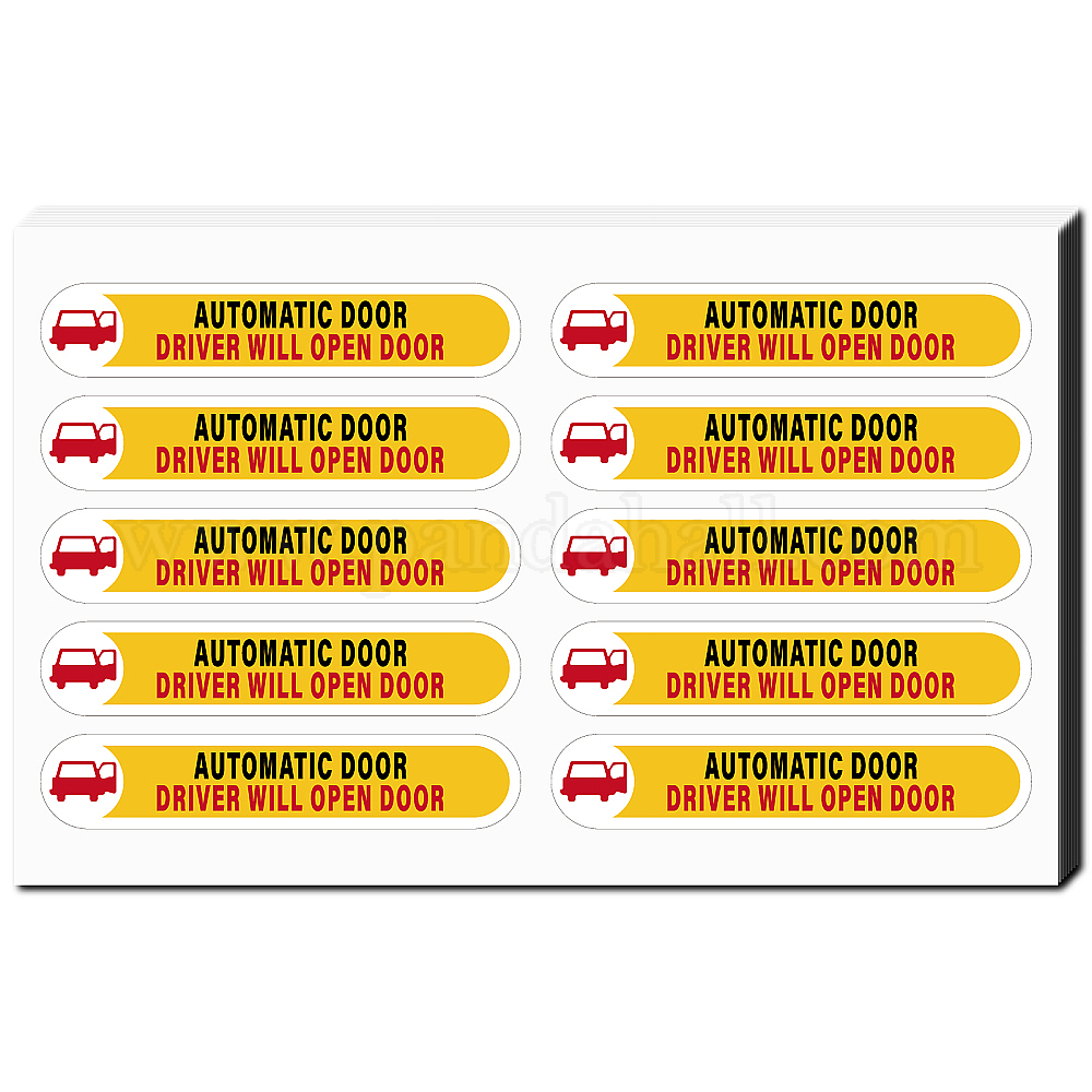 Wholesale Mini PVC Coated Self Adhesive AUTOMATIC DOOR Warning Stickers ...