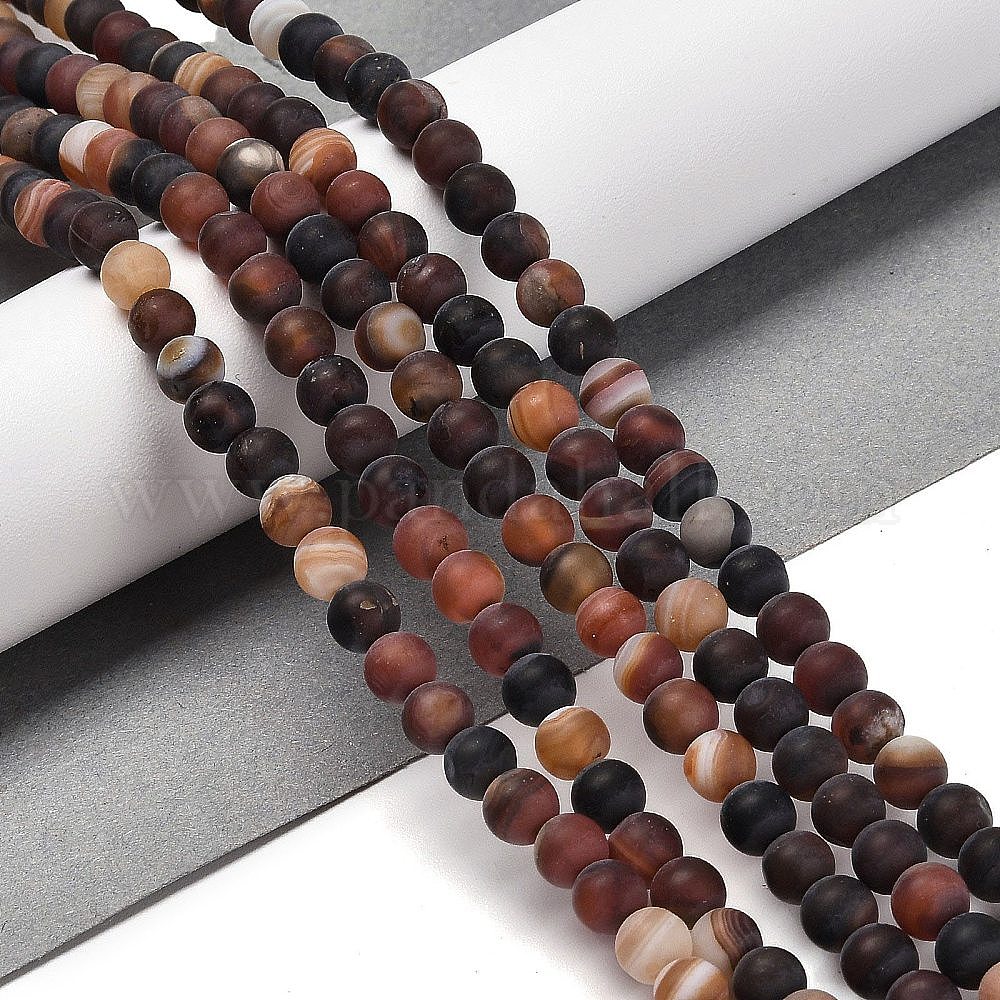 Wholesale Natural Striped Agate/Banded Agate Beads Strands - Pandahall.com