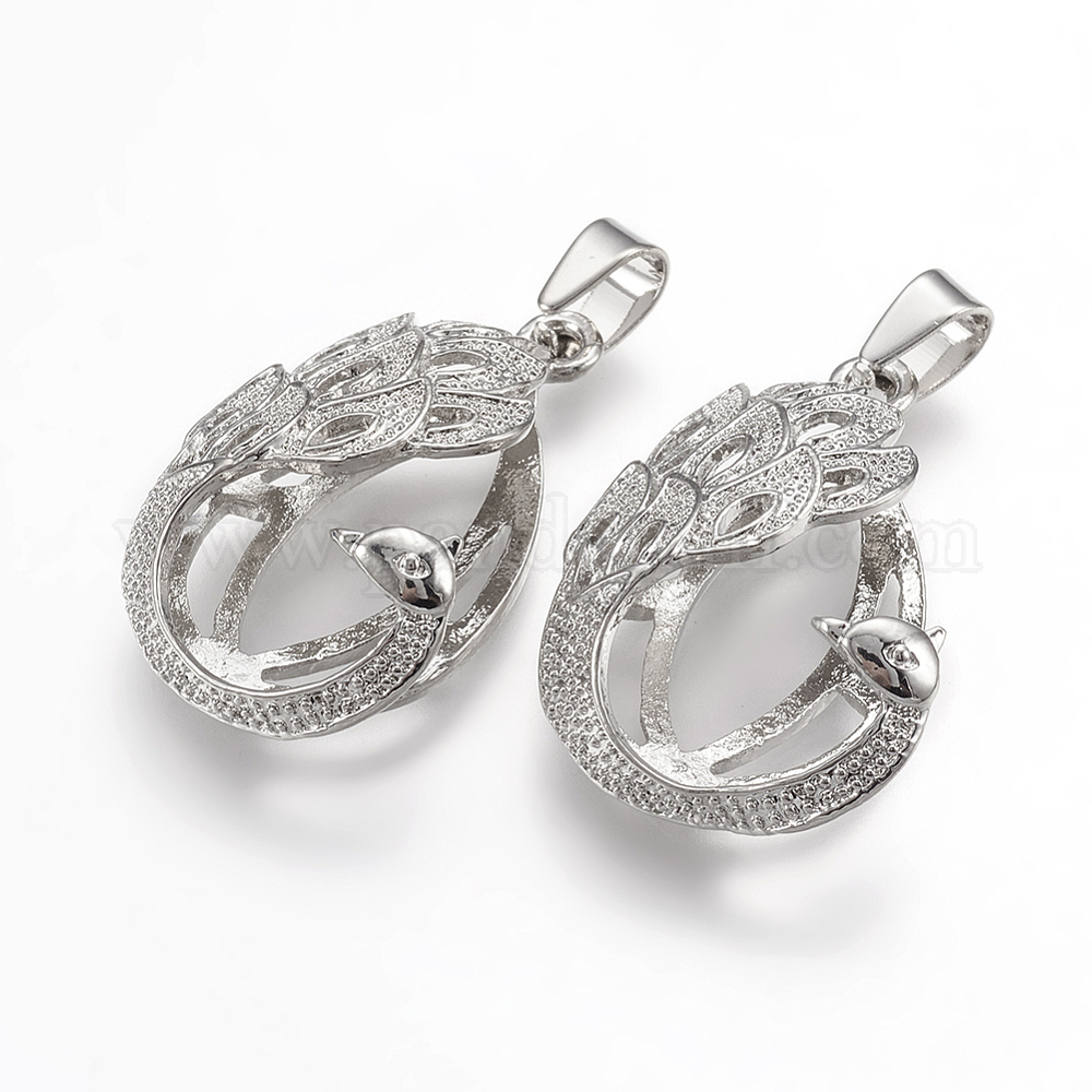 Wholesale Alloy Pendants Cabochon Open Back Settings - Pandahall.com
