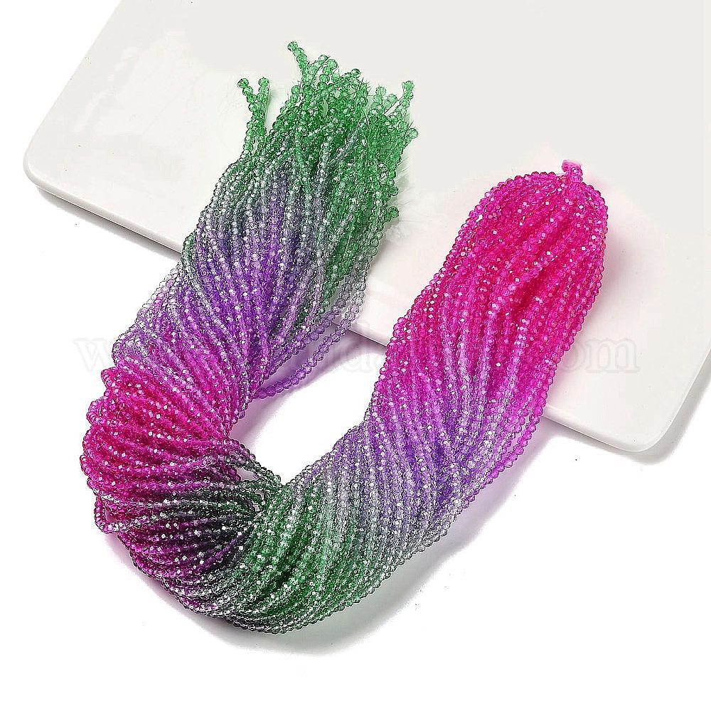 Wholesale Transparent Painted Glass Beads Strands - Pandahall.com