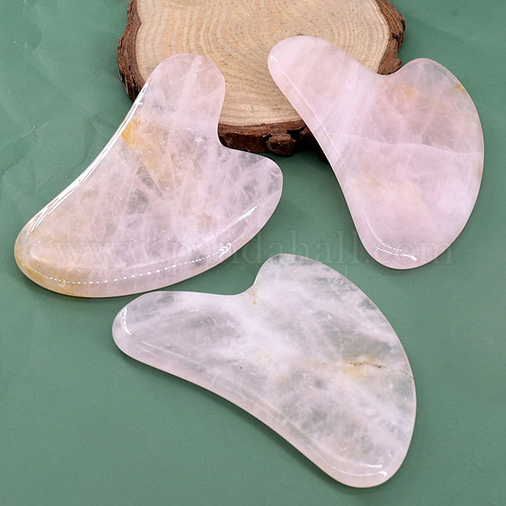 Wholesale Natural Rose Quartz Gua Sha Boards - Pandahall.com