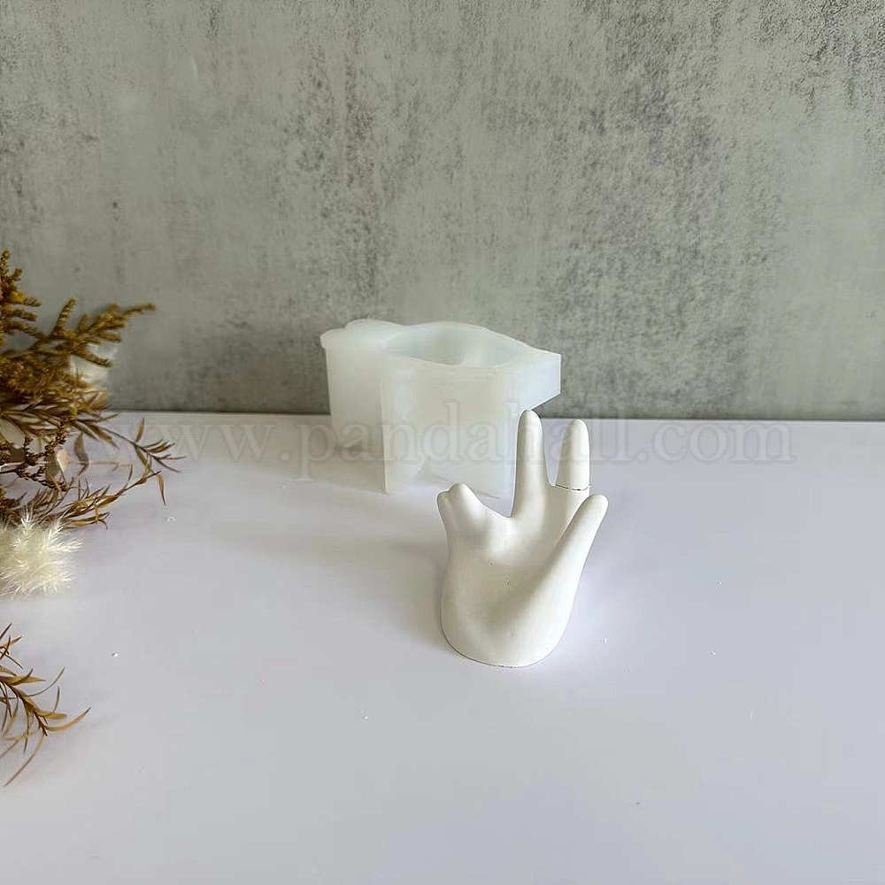 Wholesale Hand Shape Finger Ring Display Stand DIY Statue Silicone ...