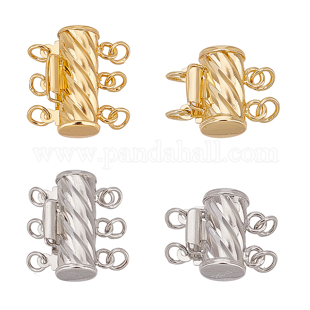 Wholesale 8 Sets 4 Styles Brass Box Clasps - Pandahall.com