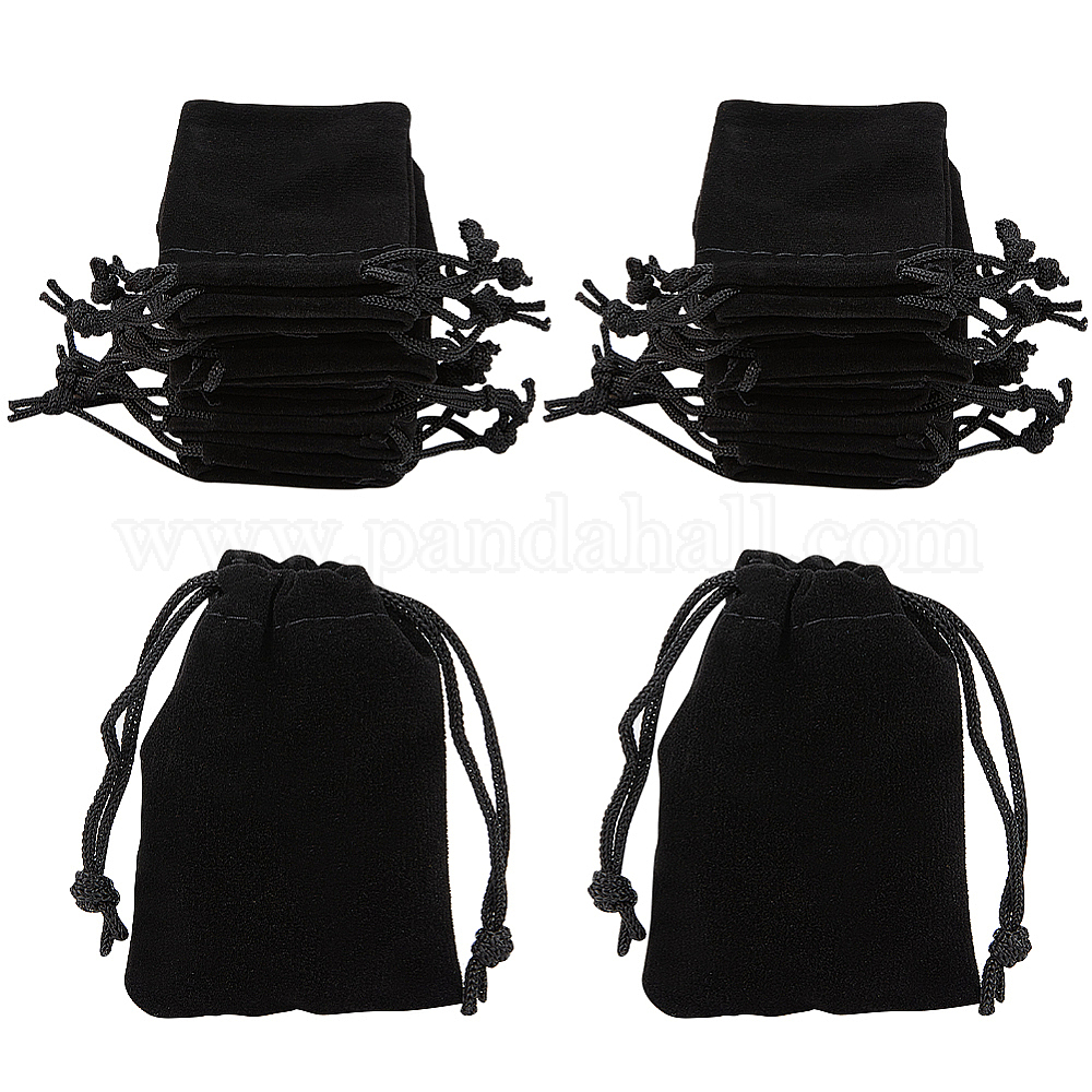 Wholesale 25Pcs Rectangle Velvet Drawstring Pouches - Pandahall.com