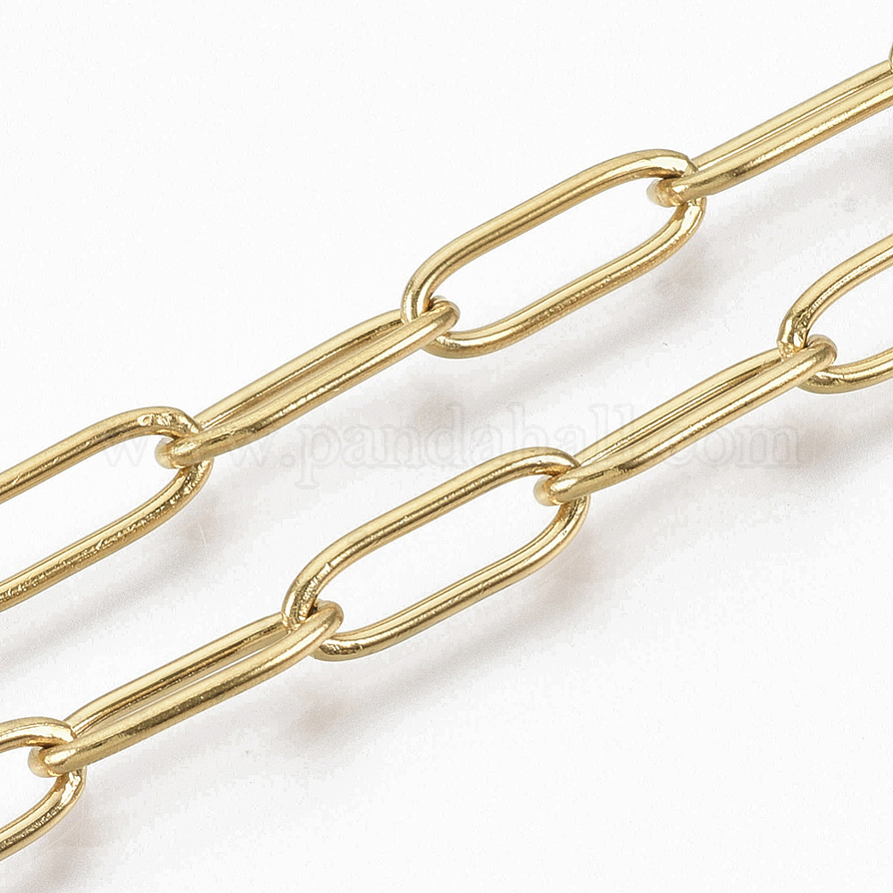 Wholesale PVD Vacuum Plating 304 Stainless Steel Paperclip Chains ...