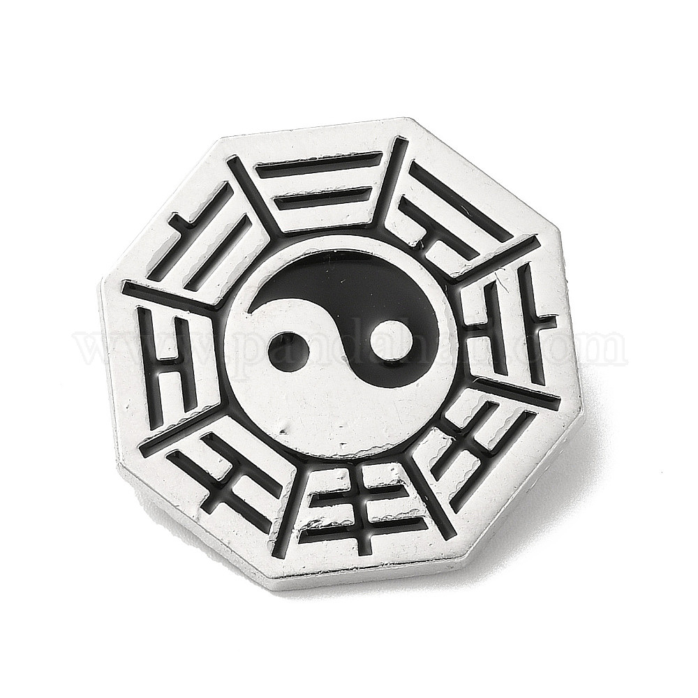 Wholesale Eight-Diagram Tactics with Yin Yang Alloy Brooch Pin ...