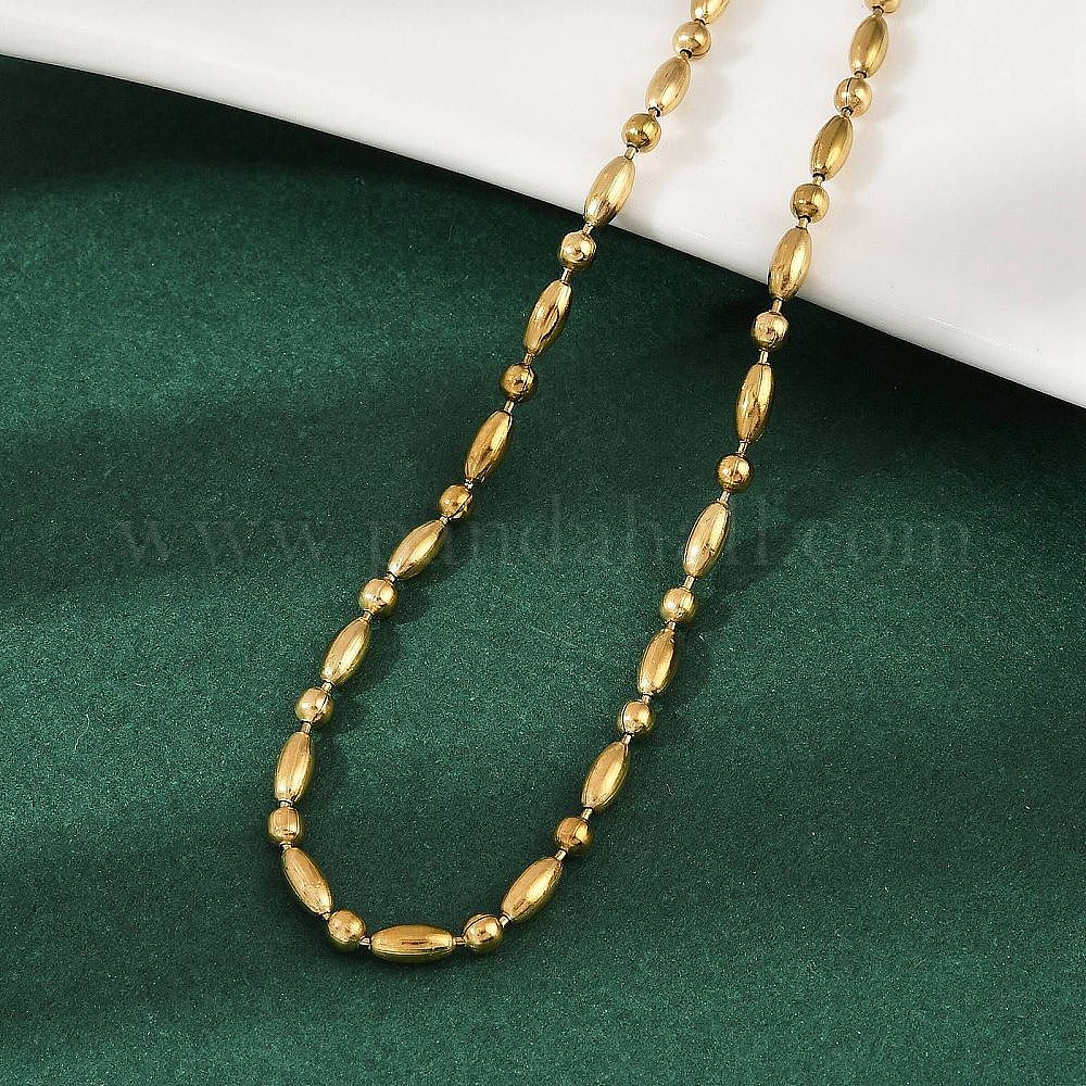 Wholesale 2.5MM 304 Stainless Steel Round Oval Link Chain Necklaces ...
