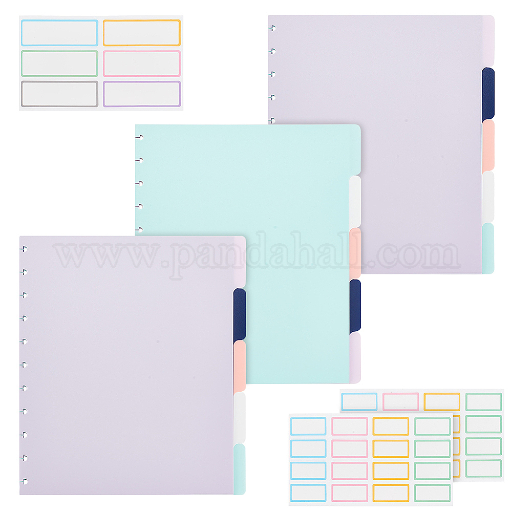 Wholesale 3Sets/15 sheets Plastic Discbound Notebook Index Divider ...