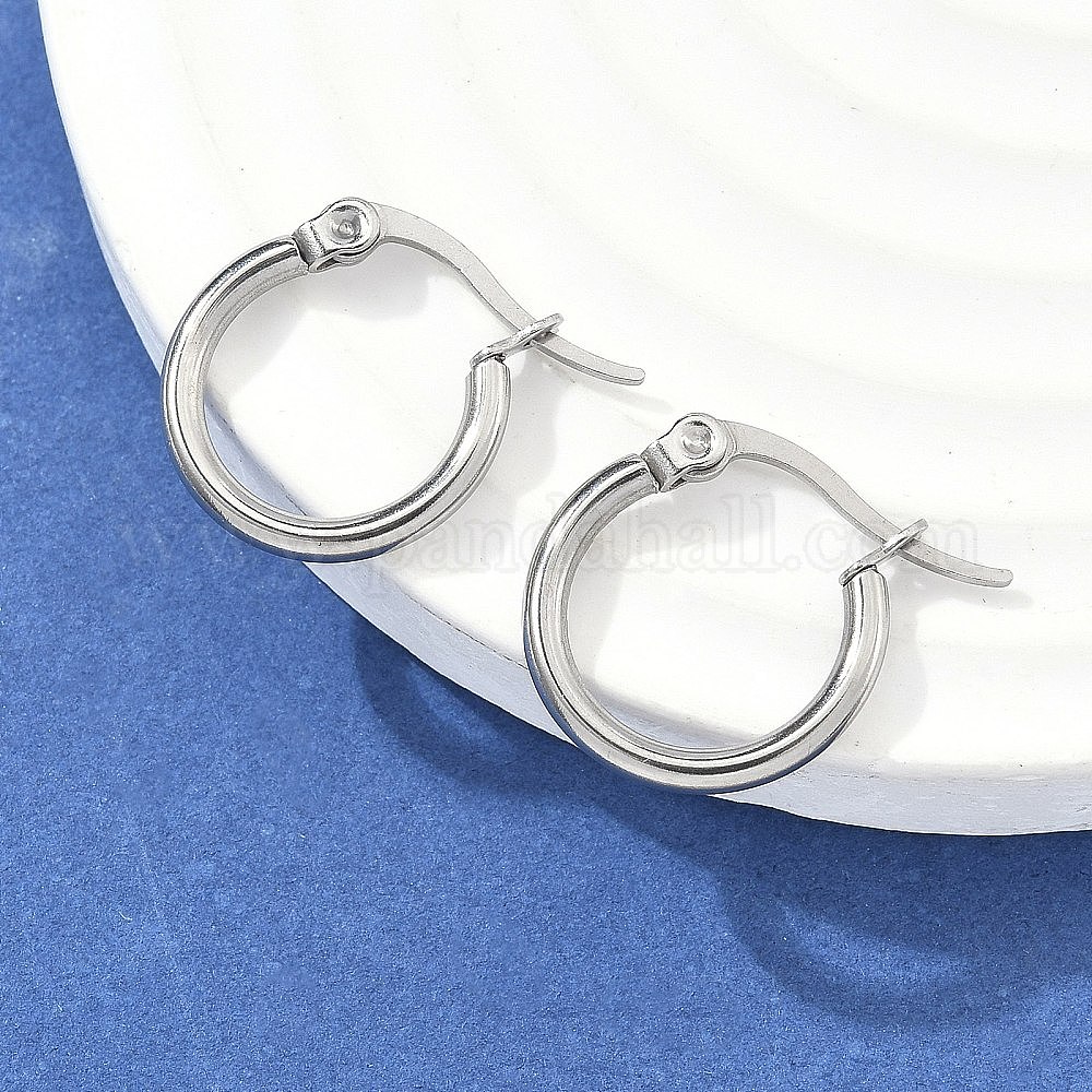 Wholesale Tarnish Resistant 304 Stainless Steel Hoop Earrings ...
