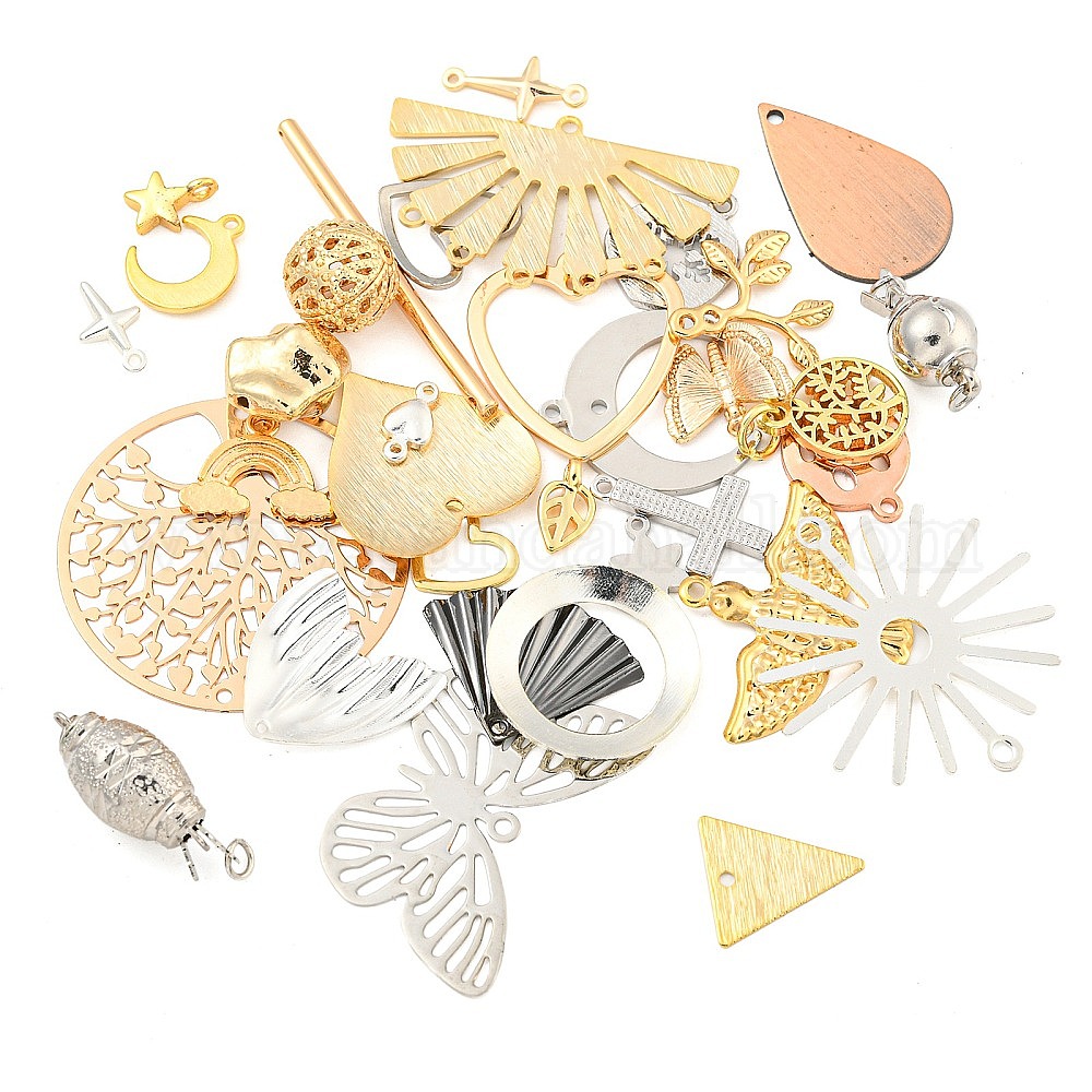 Wholesale Brass DIY Jewerly Making Findings Kits - Pandahall.com