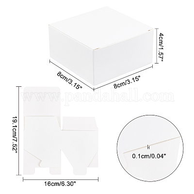 PandaHall 30 Pack Soap Packaging Box 3 x 3 x 1.5 Homemade Soap Box for Soap Making Supplies Small Kraft Gift Boxes Favor Boxes for Party Christmas