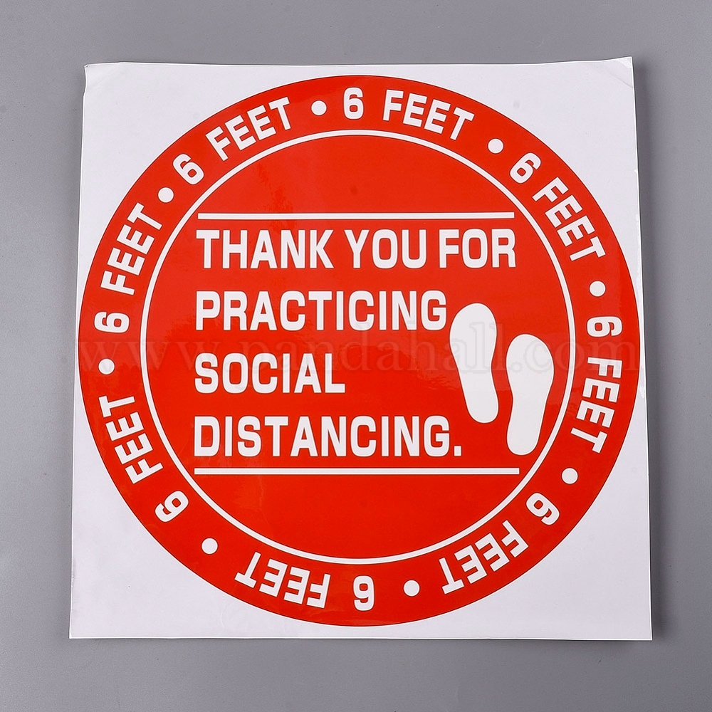 Wholesale Social Distance Floor Stickers Decals - Pandahall.com