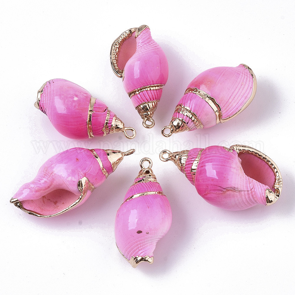 Wholesale Spray Paint & Electroplate Spiral Shell Pendants - Pandahall.com