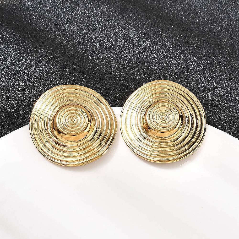 Wholesale 304 Stainless Steel Flat Round Stud Earrings - Pandahall.com