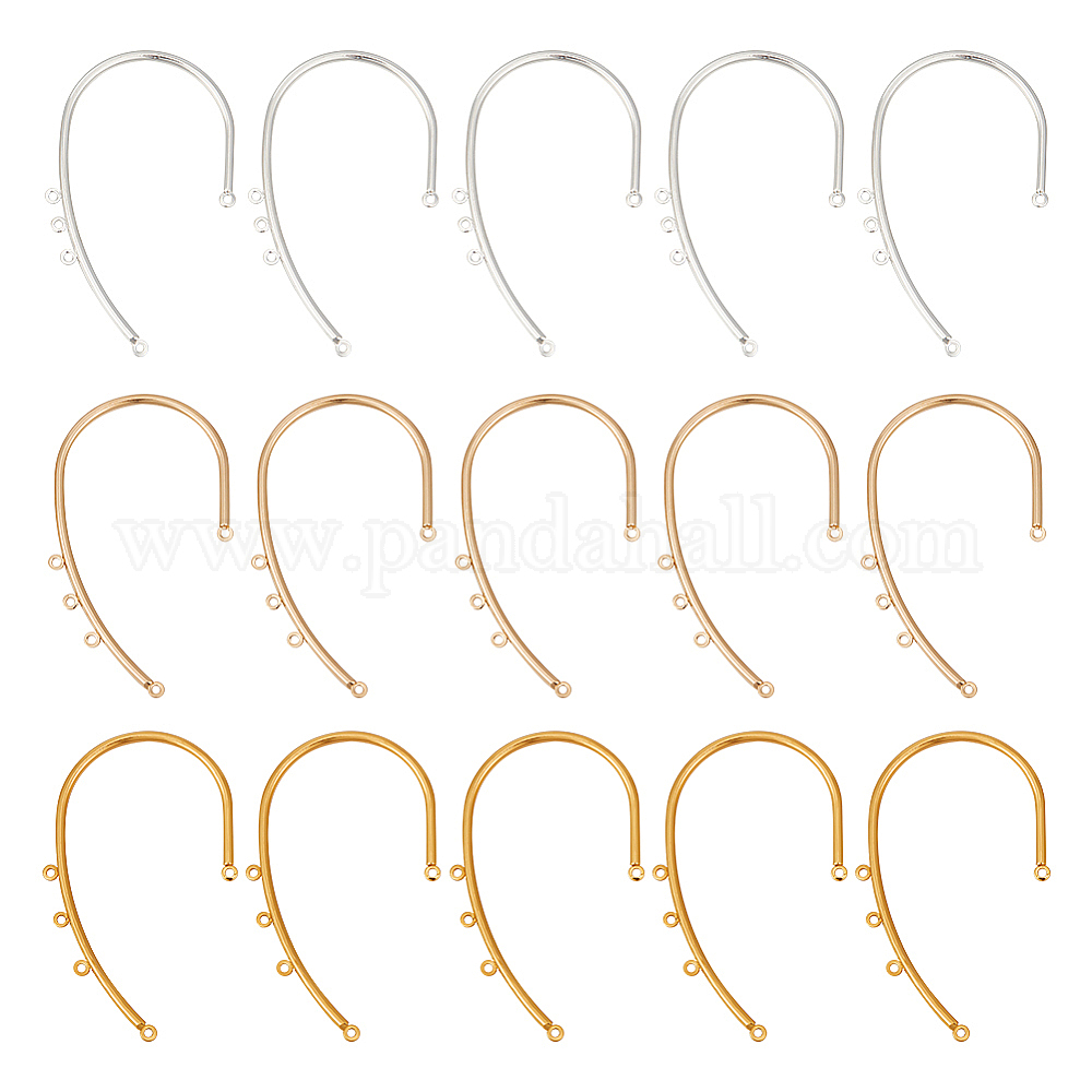 Wholesale 18Pcs 3 Colors Iron Ear Cuff Findings - Pandahall.com