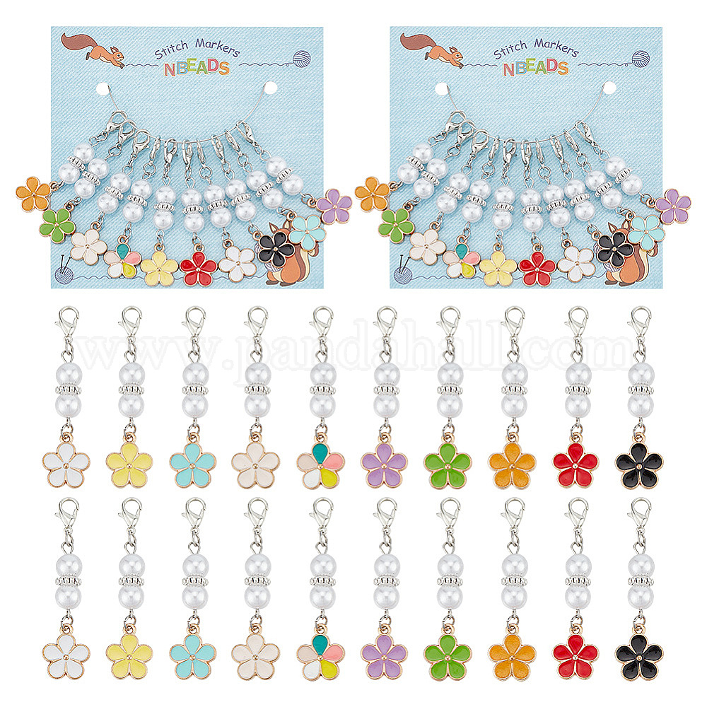 Wholesale Round & Flower Pendant Stitch Markers - Pandahall.com