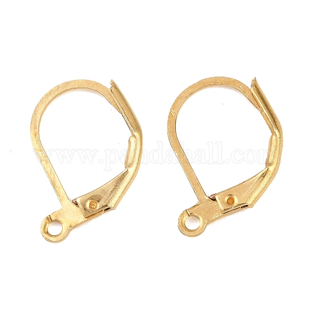 Wholesale Brass Lever Back Hoop Earrings - Pandahall.com