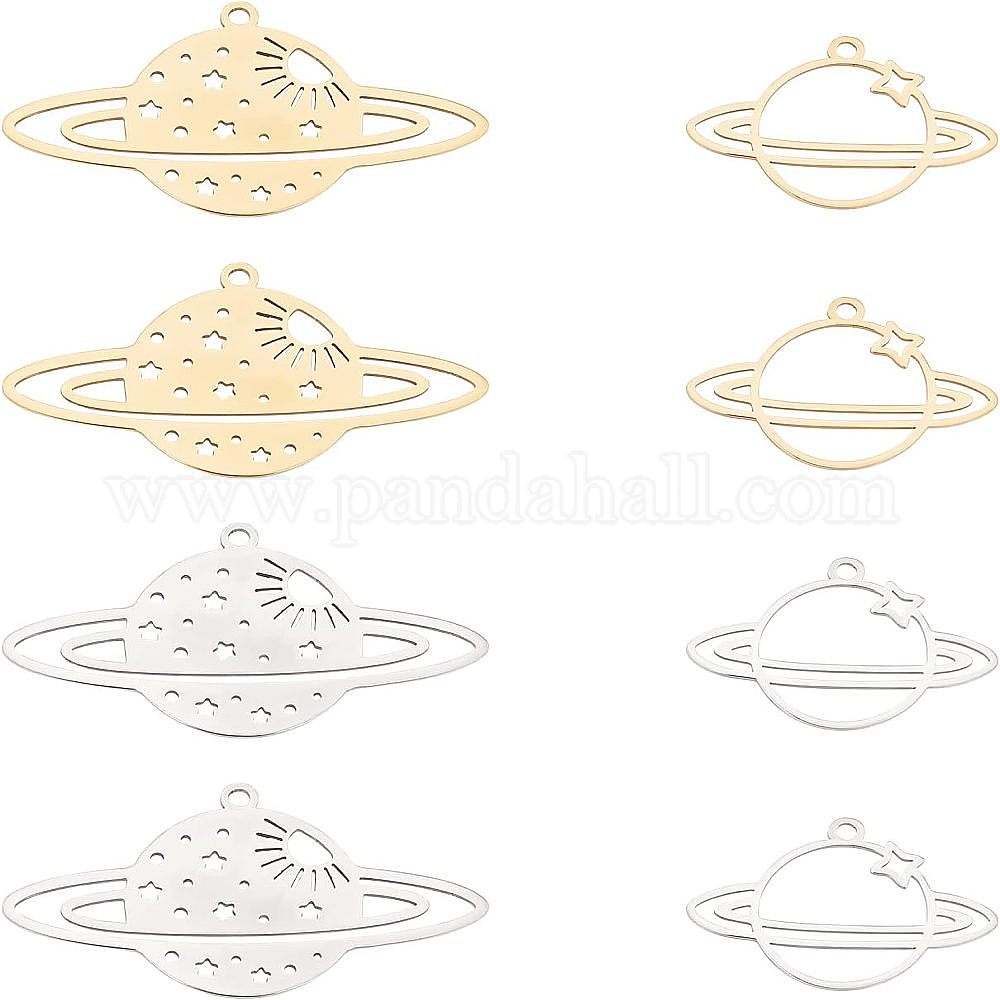 Wholesale 8Pcs 4 Style Ion Plating(IP) 201 Stainless Steel Pendants ...