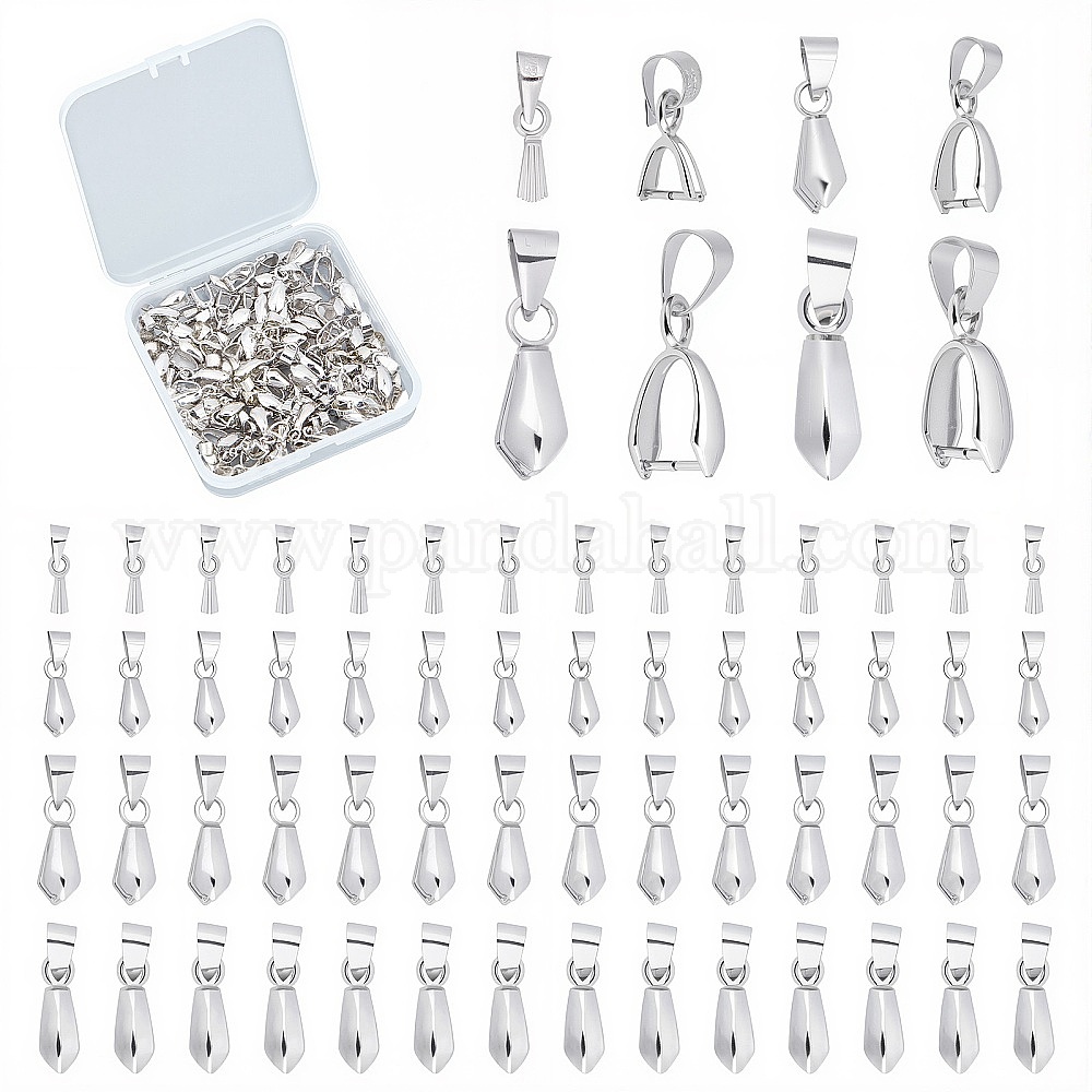 Wholesale 120Pcs 4 Style Brass Ice Pick Pinch Bails - Pandahall.com