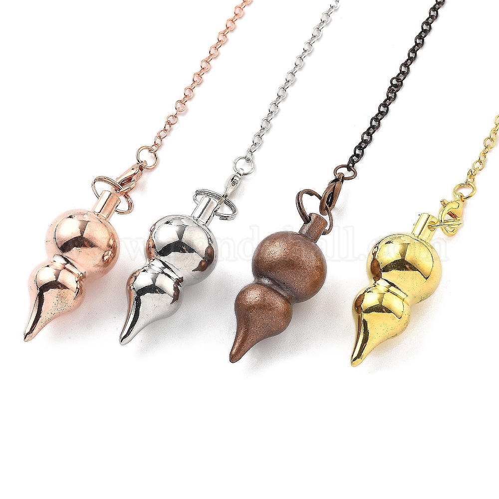 Wholesale Brass Dowsing Pendulum Big Pointed Gourd Pendants - Pandahall.com