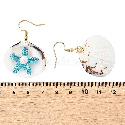 Wholesale Natural Shell Dangle Earrings - Pandahall.com