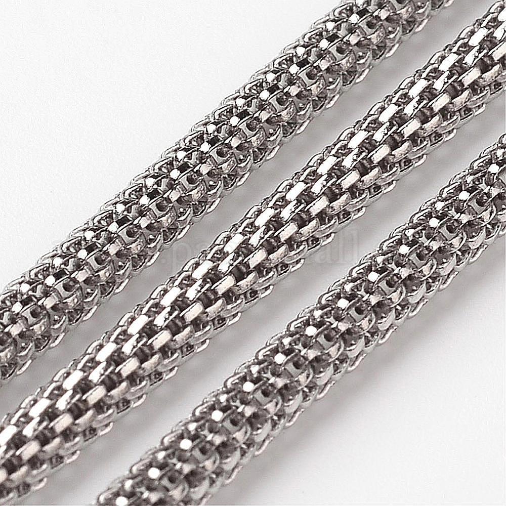 Wholesale Tarnish Resistant 304 Stainless Steel Mesh Chains - Pandahall.com
